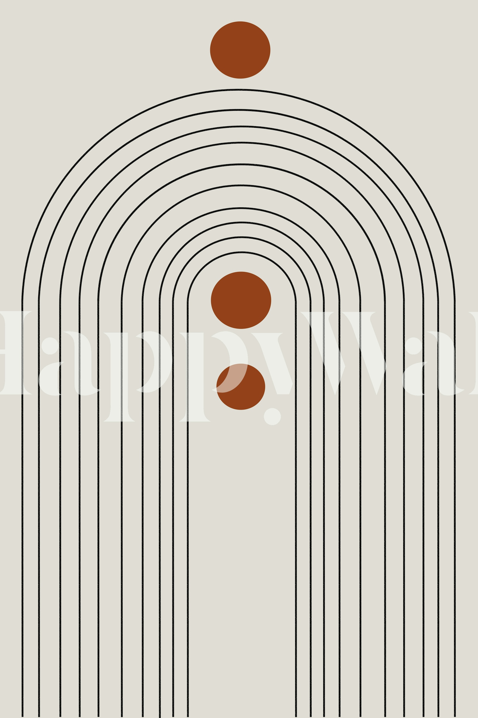 Retro Arch Lines Wallpaper | happywall.com