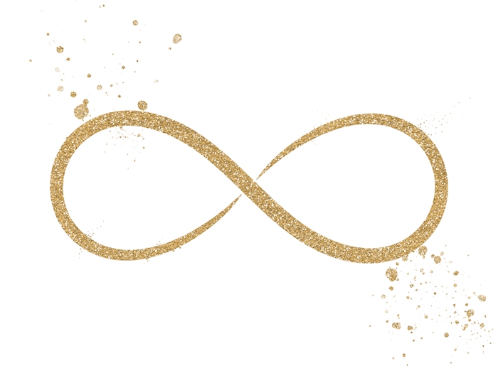 Infinity Gold Glitter Wallpaper - Happywall