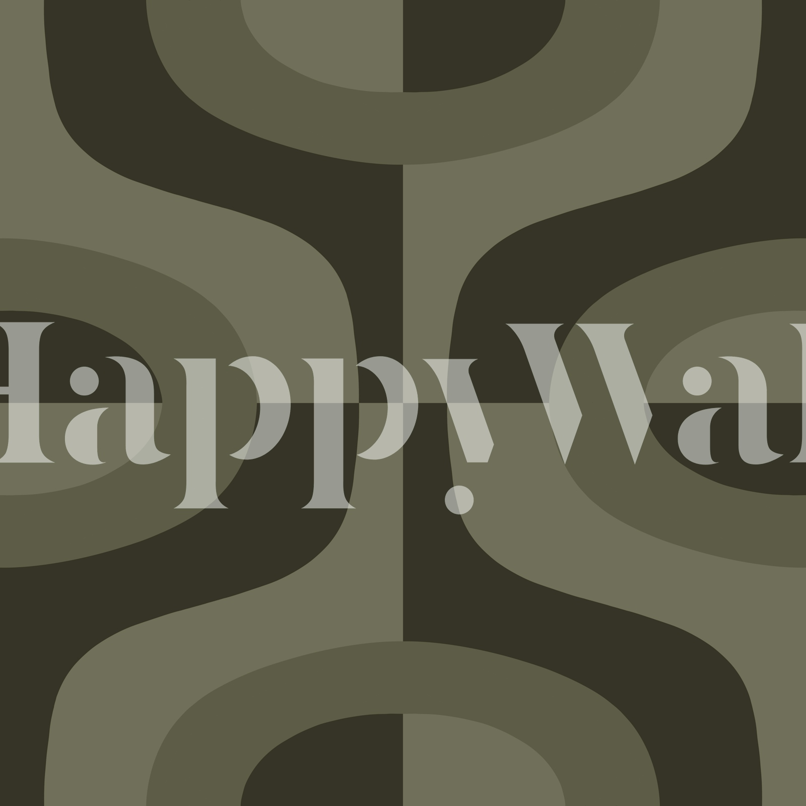 Retro Geometric Green Wallpaper