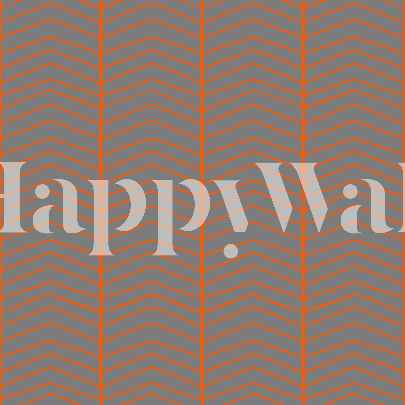 Vibrant Orange Chevron Wallpaper