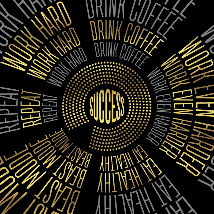 Black Text Circle Success Motivational Wallpaper