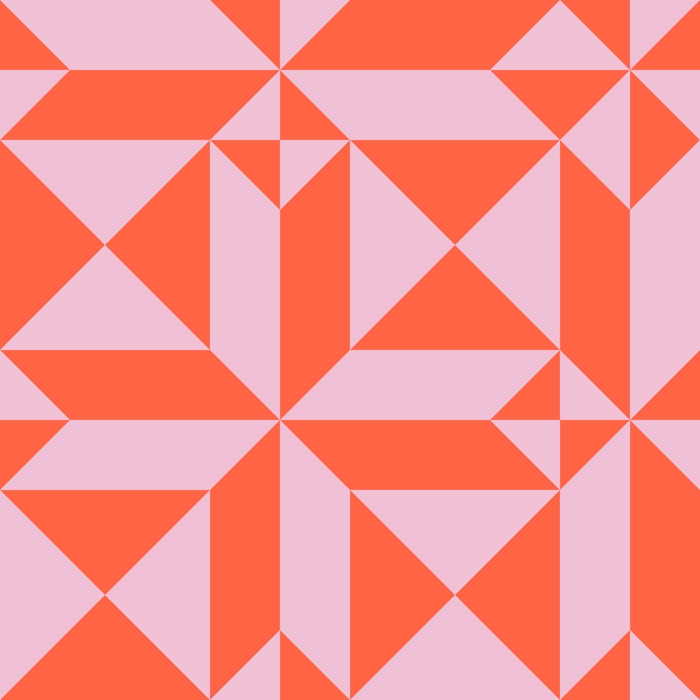 Tangerine Pink Geometric Wallpaper