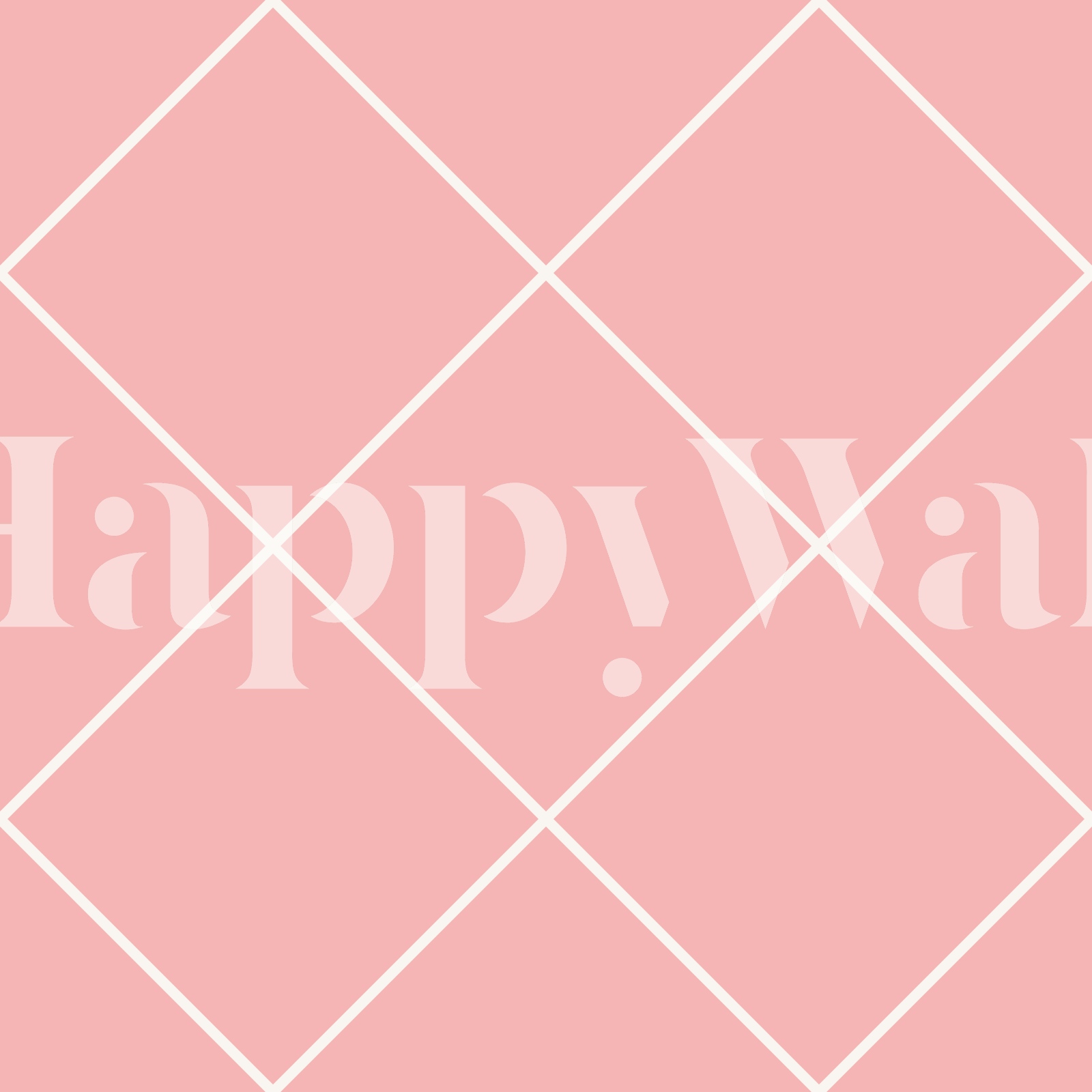 Faux Tile Grid Beige Coral Pink - happywall.com