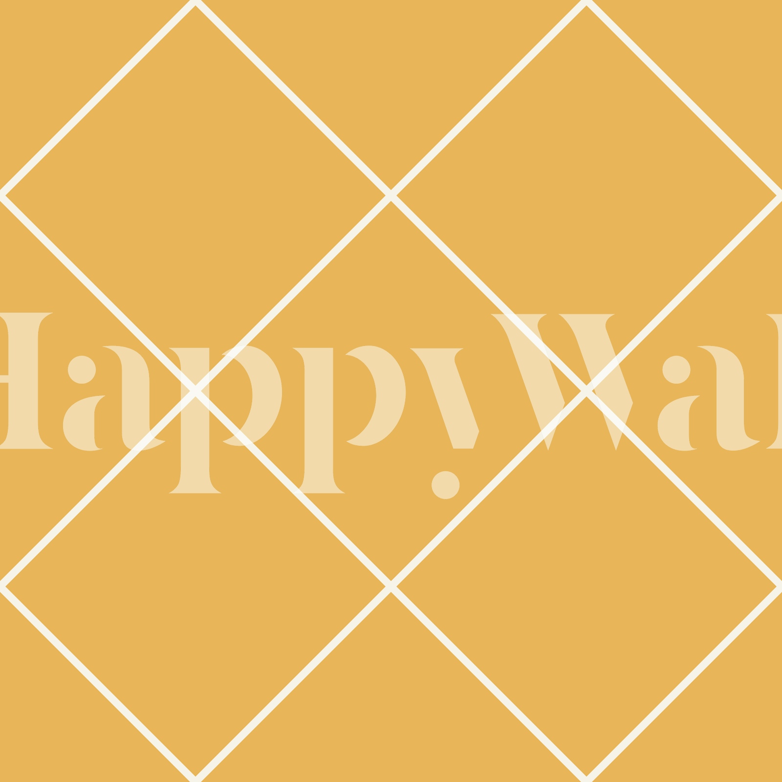 Beige Yellow Geometric Tile Wallpaper