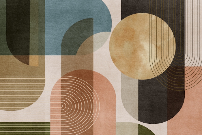 Vintage Geometric Fusion Wallpaper - Happywall