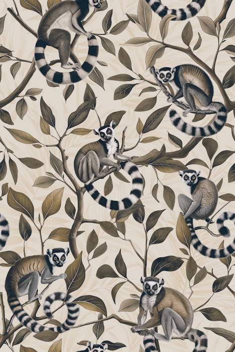 Exotic Lemur Monkeys Paradise Wallpaper