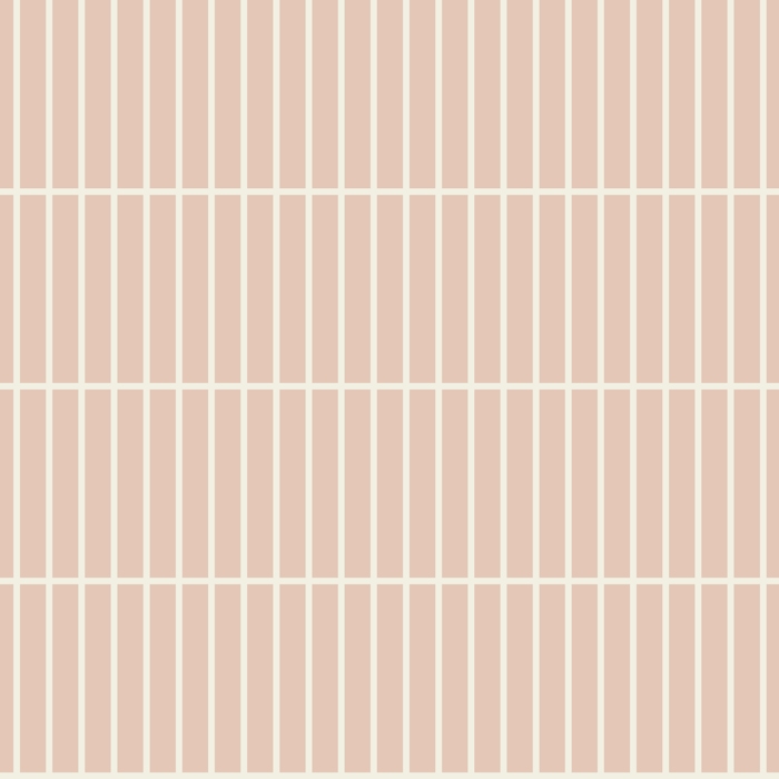 Cream and White Narrow Tile Wallpaper