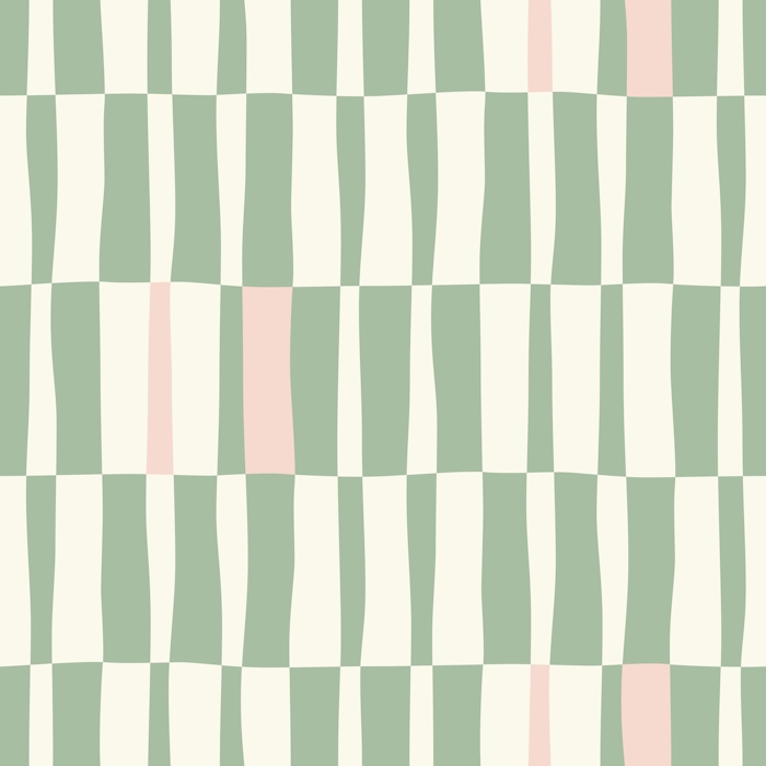 Checkered Stripes - Green + Pink | Happywall.com