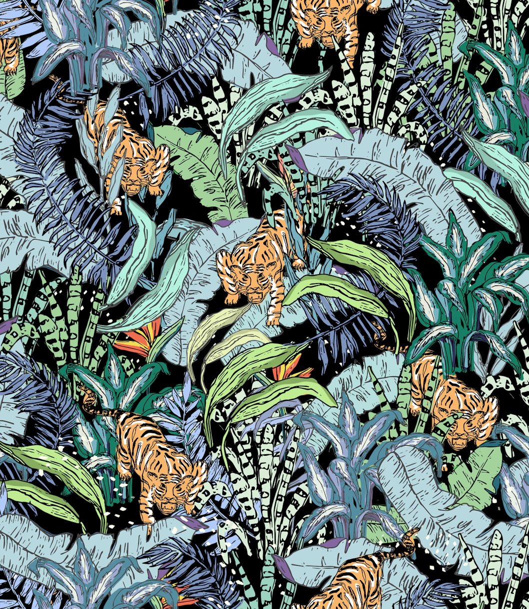 Jungle Leopard 005 Wallpaper - Exotic Animal Print | Happywall