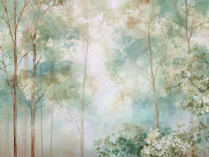 Tranquil Forest Glimpse Wallpaper - happywall.com