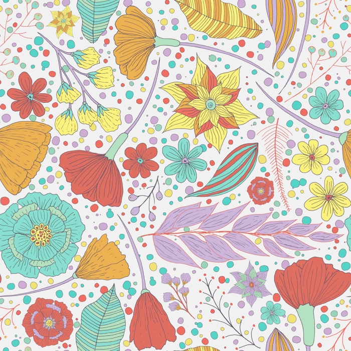 Joyful Spring Flowers | happywall.com