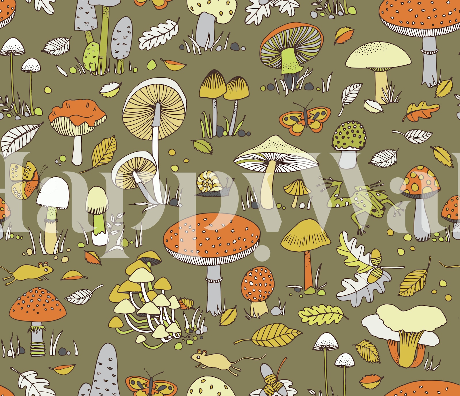 70s Mushrooms Wallpaper - happywall.com