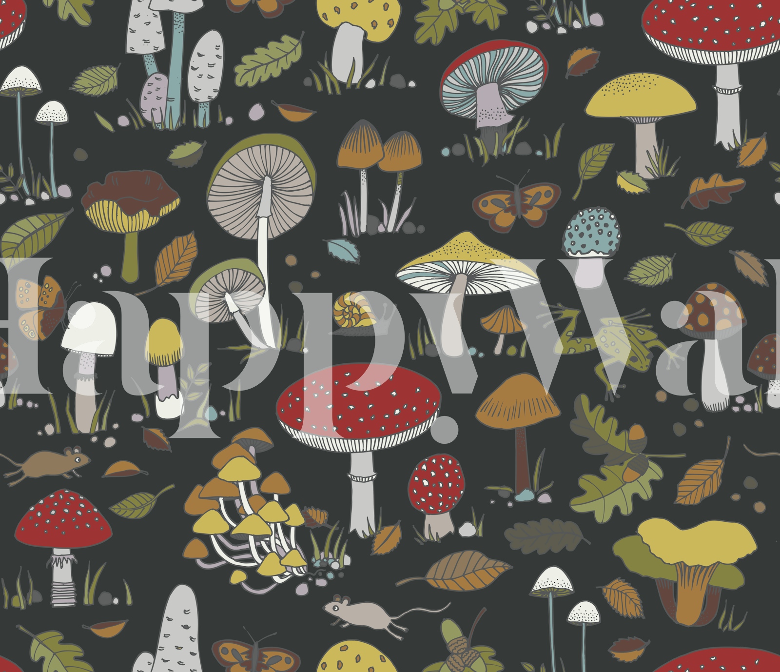 Forest Floor - Toadstool Wallpaper | happywall.com