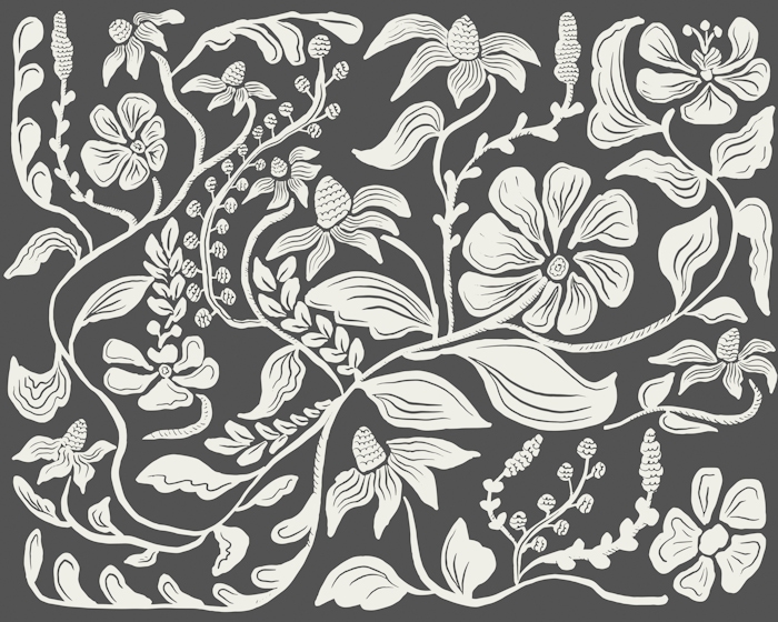 Chic Floral Vibes Wallpaper | happywall.com