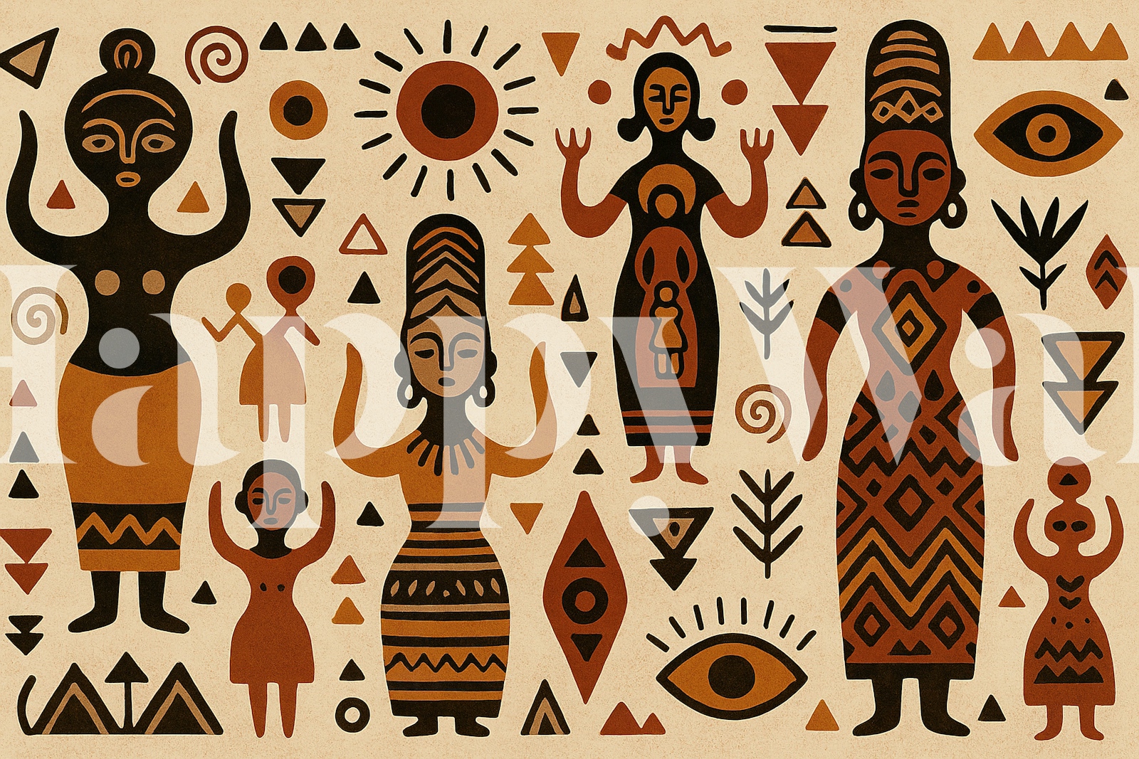 Matriarchal Earth Symbols Wallpaper - Happywall