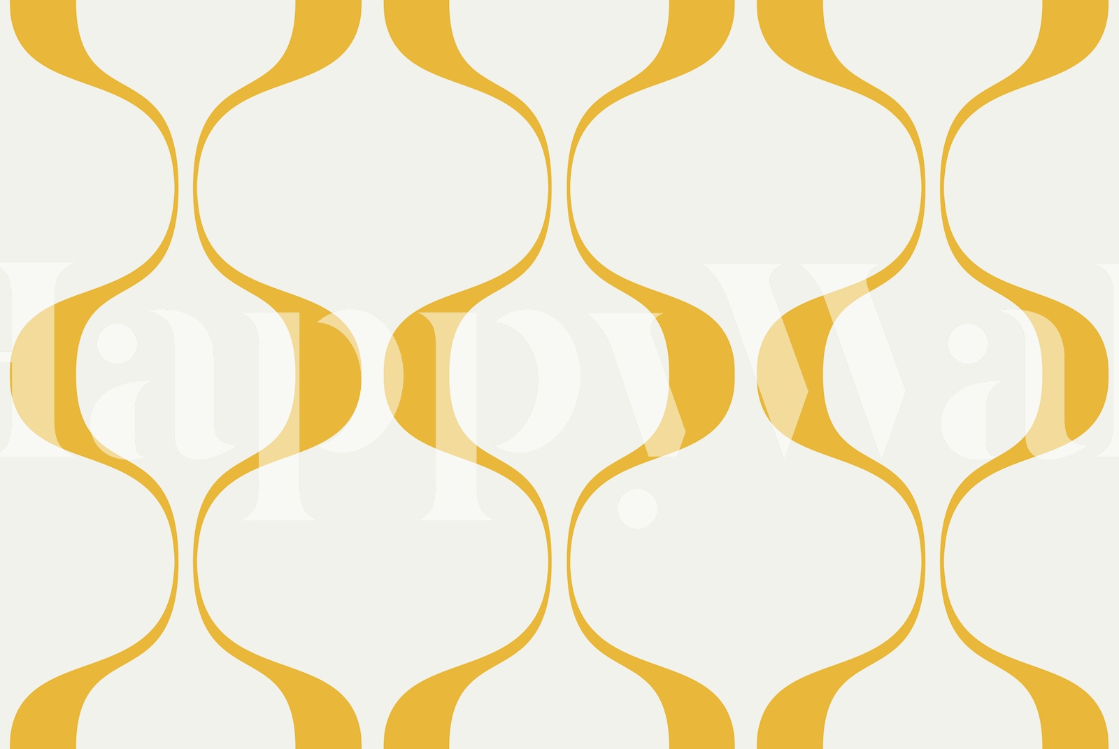 Golden Curves Pattern Wallpaper - Happywall.com