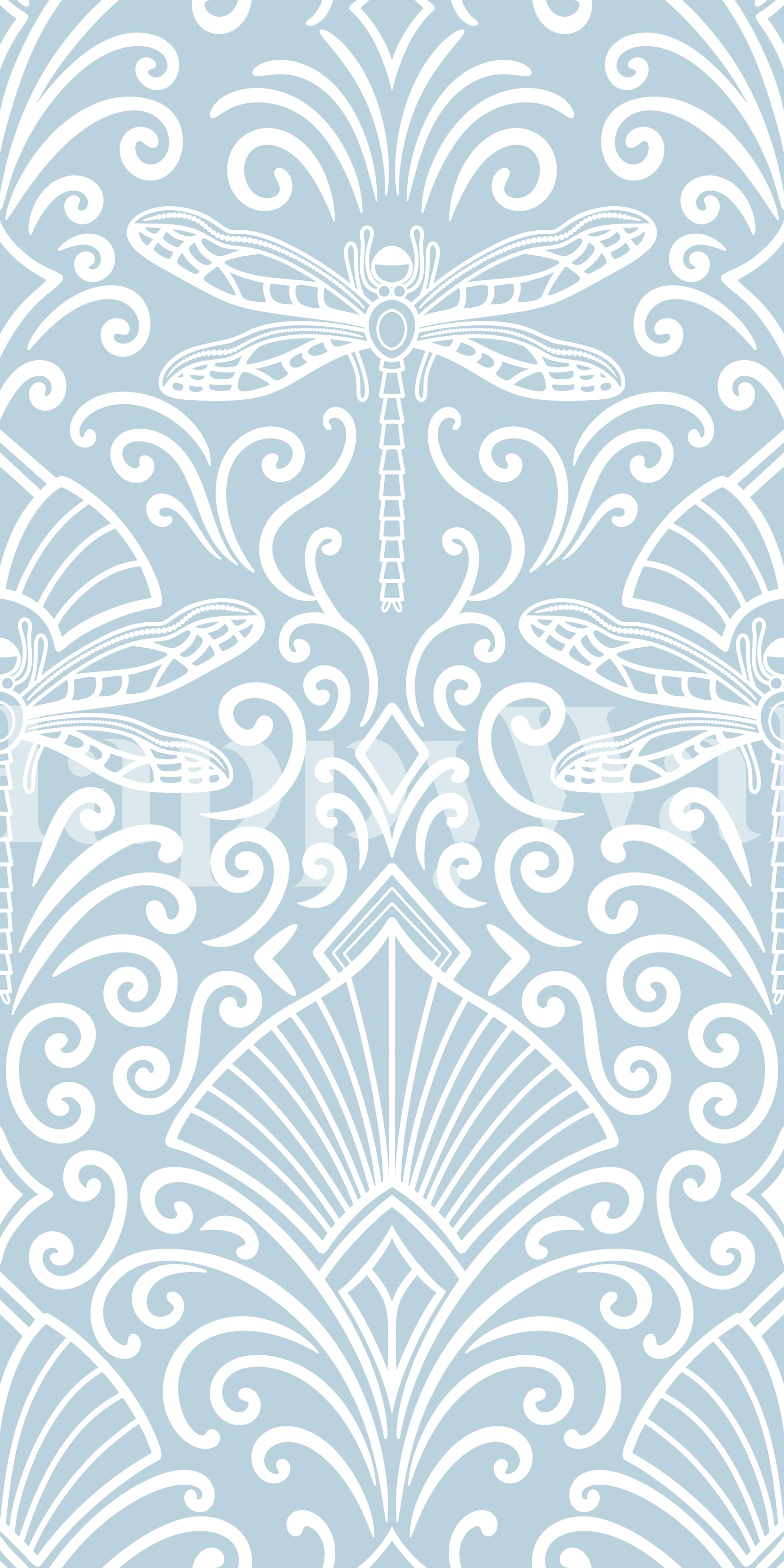 Art Deco Design with Dragonflies - Happywall.com