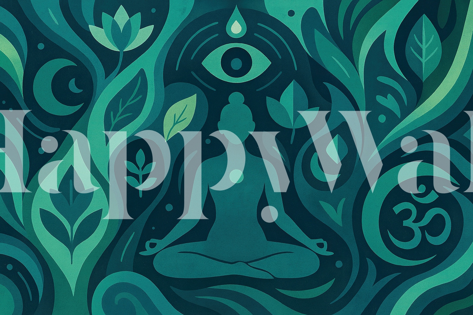 Stillness in Green Flow Wallpaper