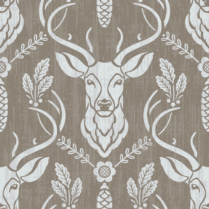 Cabincore Forest Deer Wallpaper | happywall.com