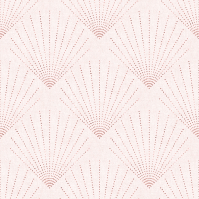 Rose Gold Deco Dots on Pale Pink - Happywall