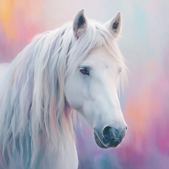 Pastel Horse Portrait Wallpaper