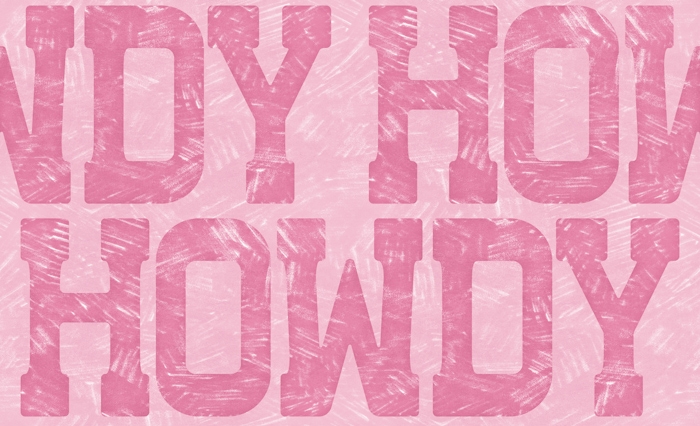 Western Howdy - Pink Suede Wallpaper