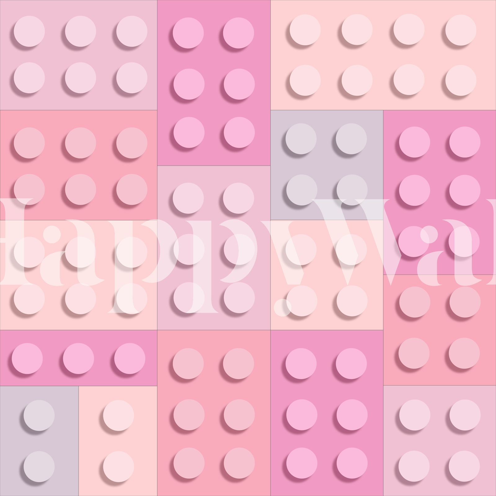 Pink Colorful Bricks Wallpaper