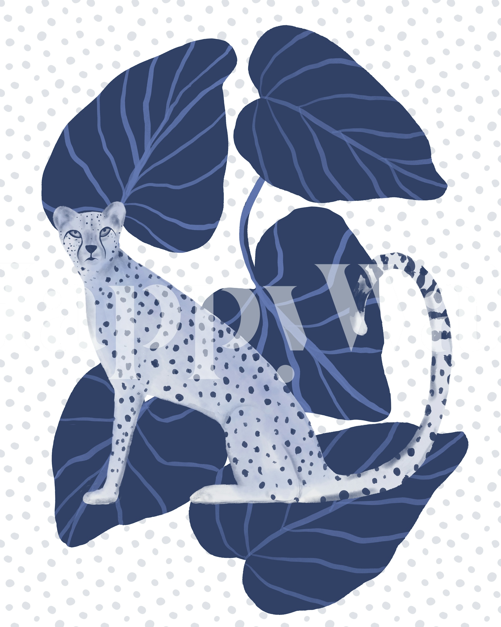 Blue Cheetah Animal Wallpaper
