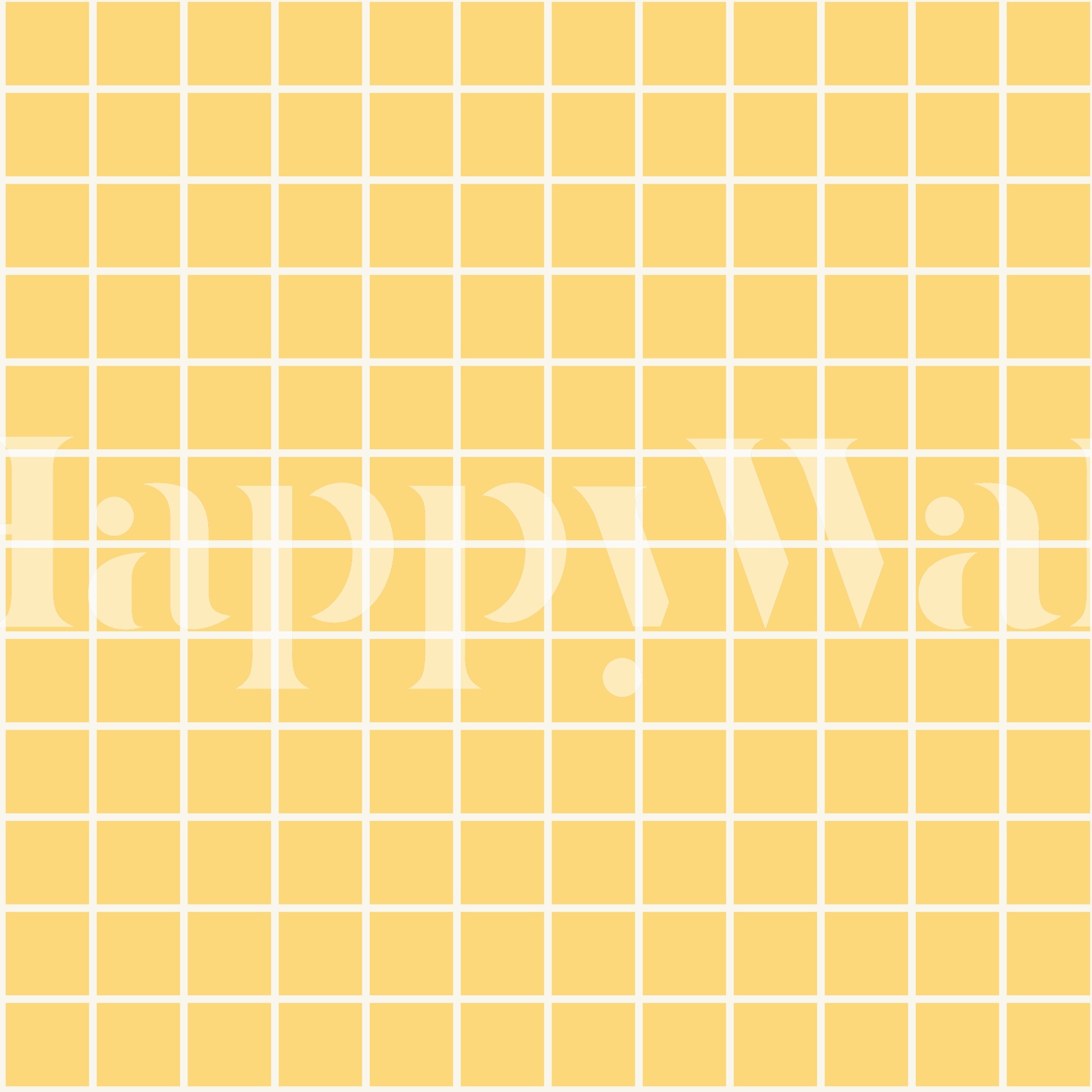 80s Memphis Yellow and Eggshell Grid Wallpaper