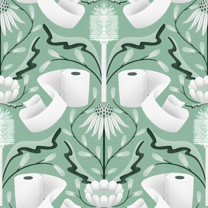 Toilet Aesthetic Bathroom Mint - happywall.com