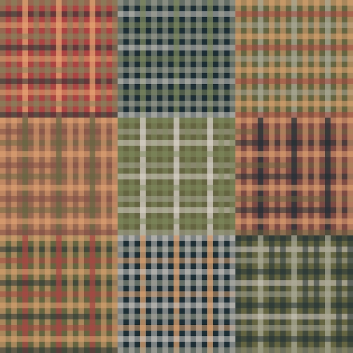 Eclectic Cabin Plaid Patchwork Pattern - happywall.com