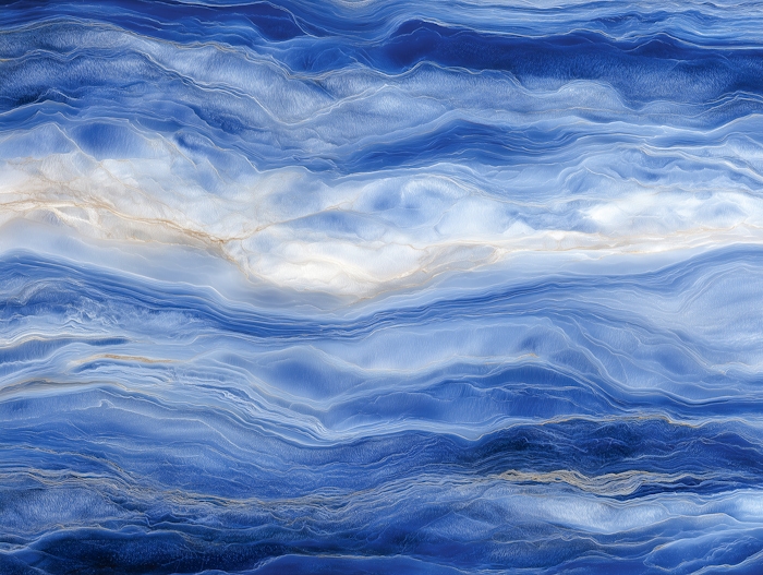 Blue Sodalite Marble Wallpaper - Happywall