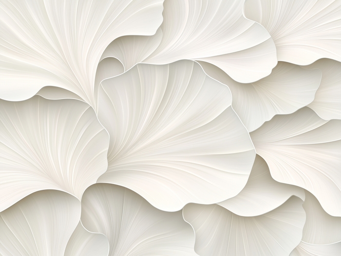 Textured Floral Shape Relief Wallpaper