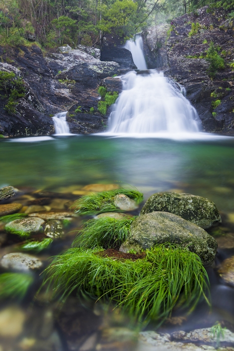 Emerald Falls Nature Wallpaper for Living Room