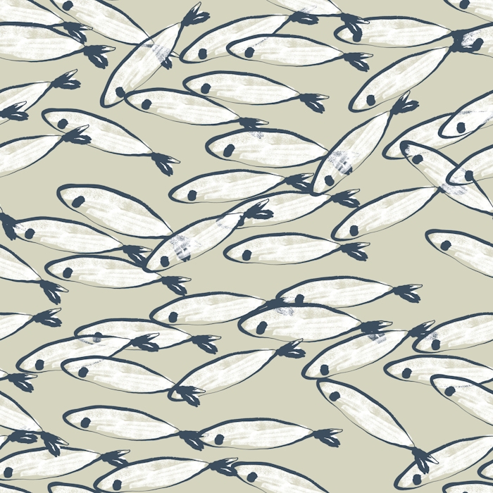 Blue white Aqua Life fish Movement Wallpaper