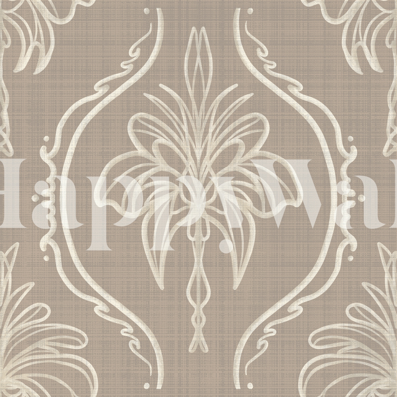 Revival Damask Neutral Oak - Happywall.com