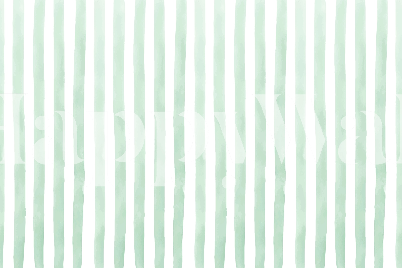 Green Watercolor Striped Wallpaper