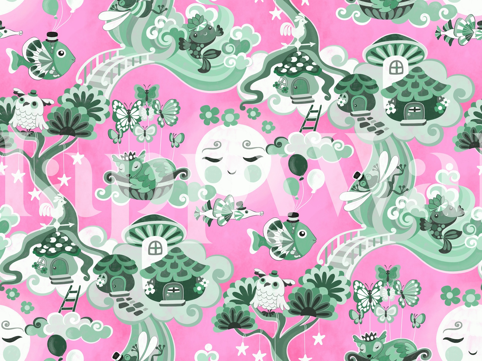 Moonlight in Magic Land Wallpaper | happywall.com