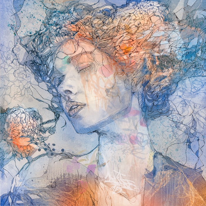 Whimsical Floral Vision - happywall.com