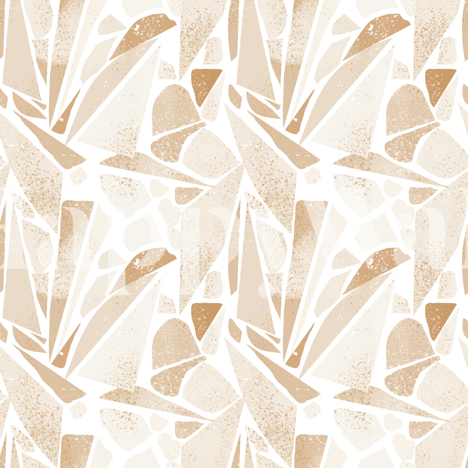 Beige Abstract Geometric Wallpaper