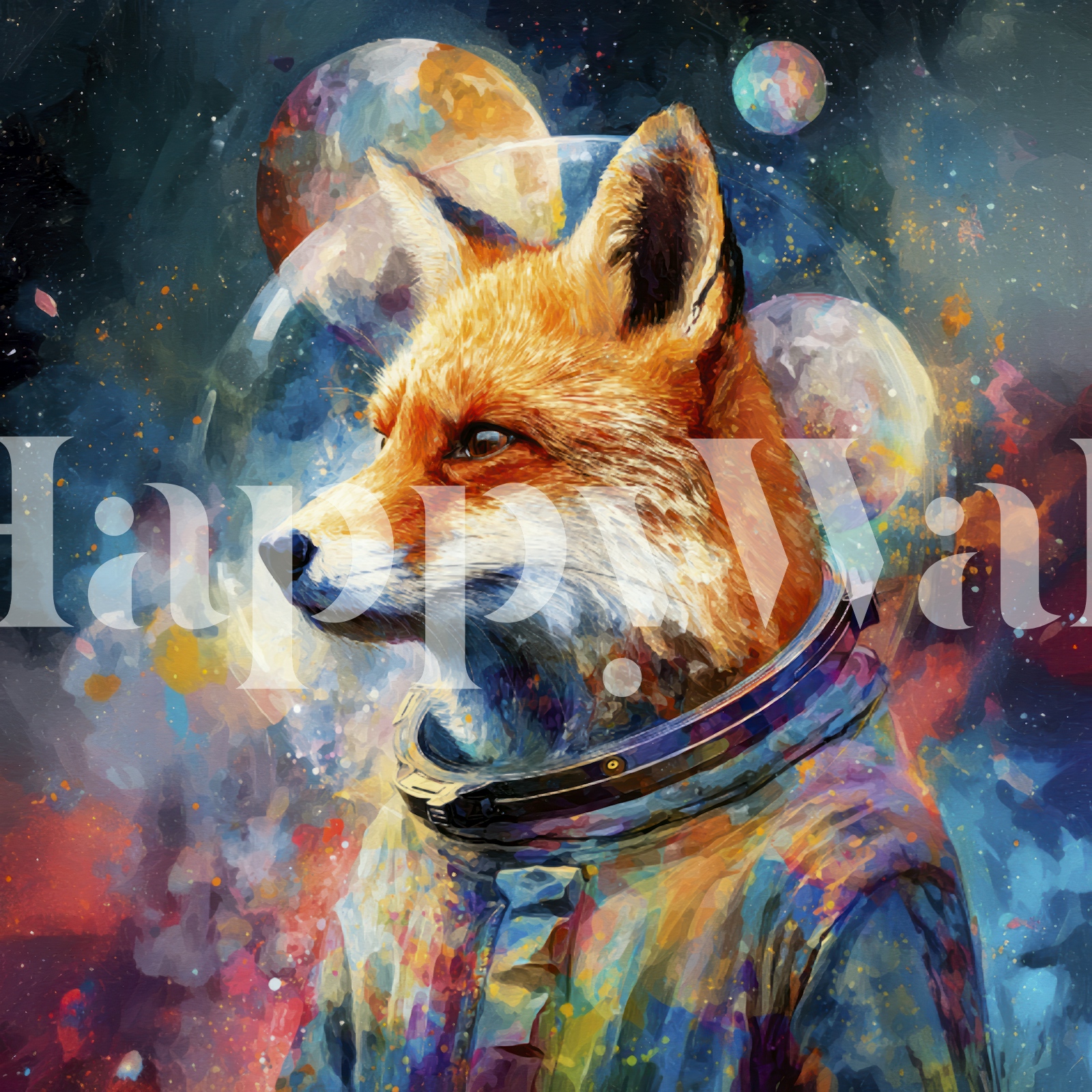 Galactic Fox Explorer Wallpaper | happywall.com