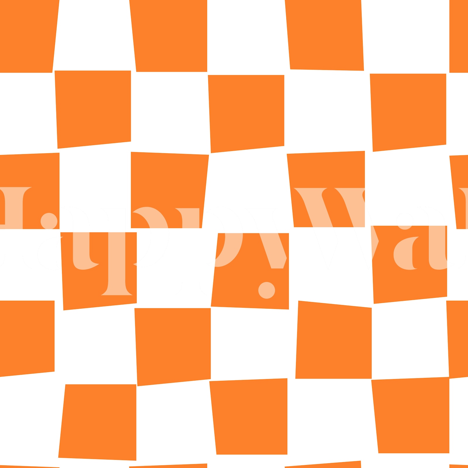 Orange Checkerboard Wallpaper | happywall.com