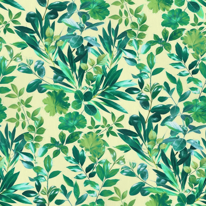 Lime and Emerald Botanical Garden Wallpaper