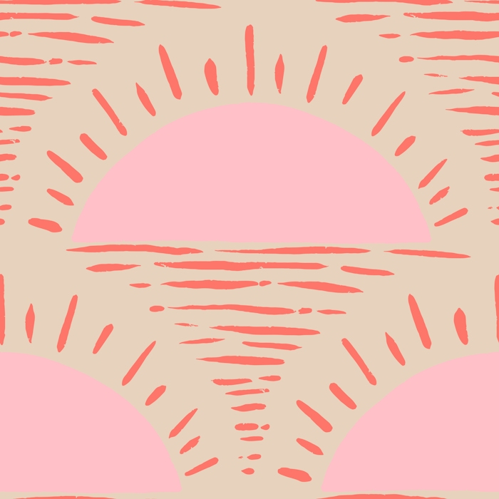 Rising Sun In Pink And Red Wallpaper