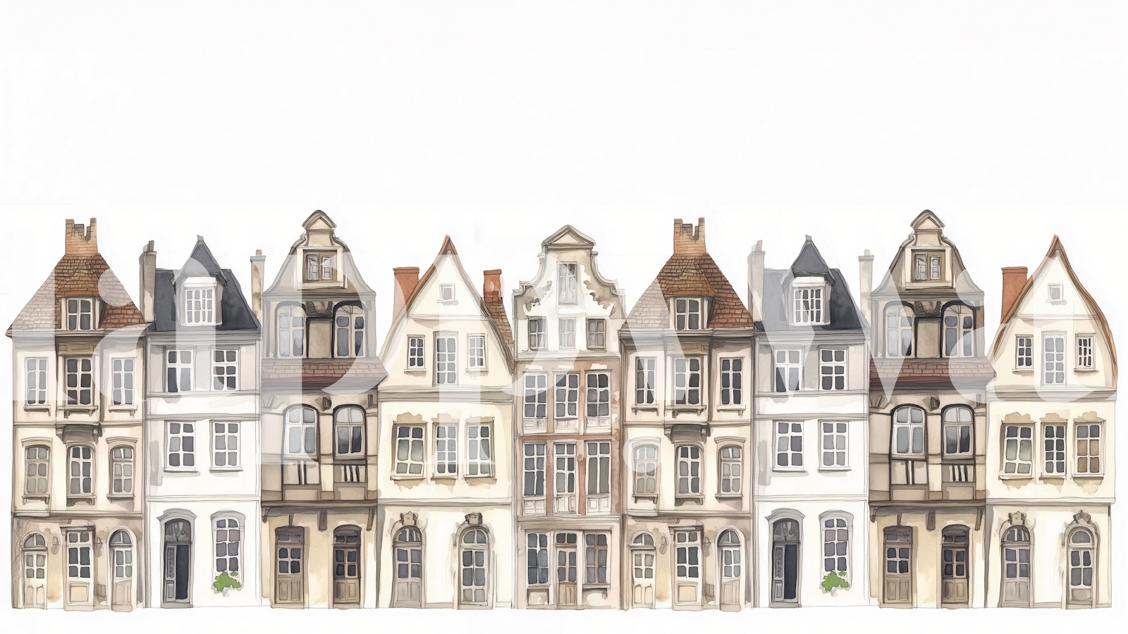 Historic Street Fronts Wallpaper | happywall.com