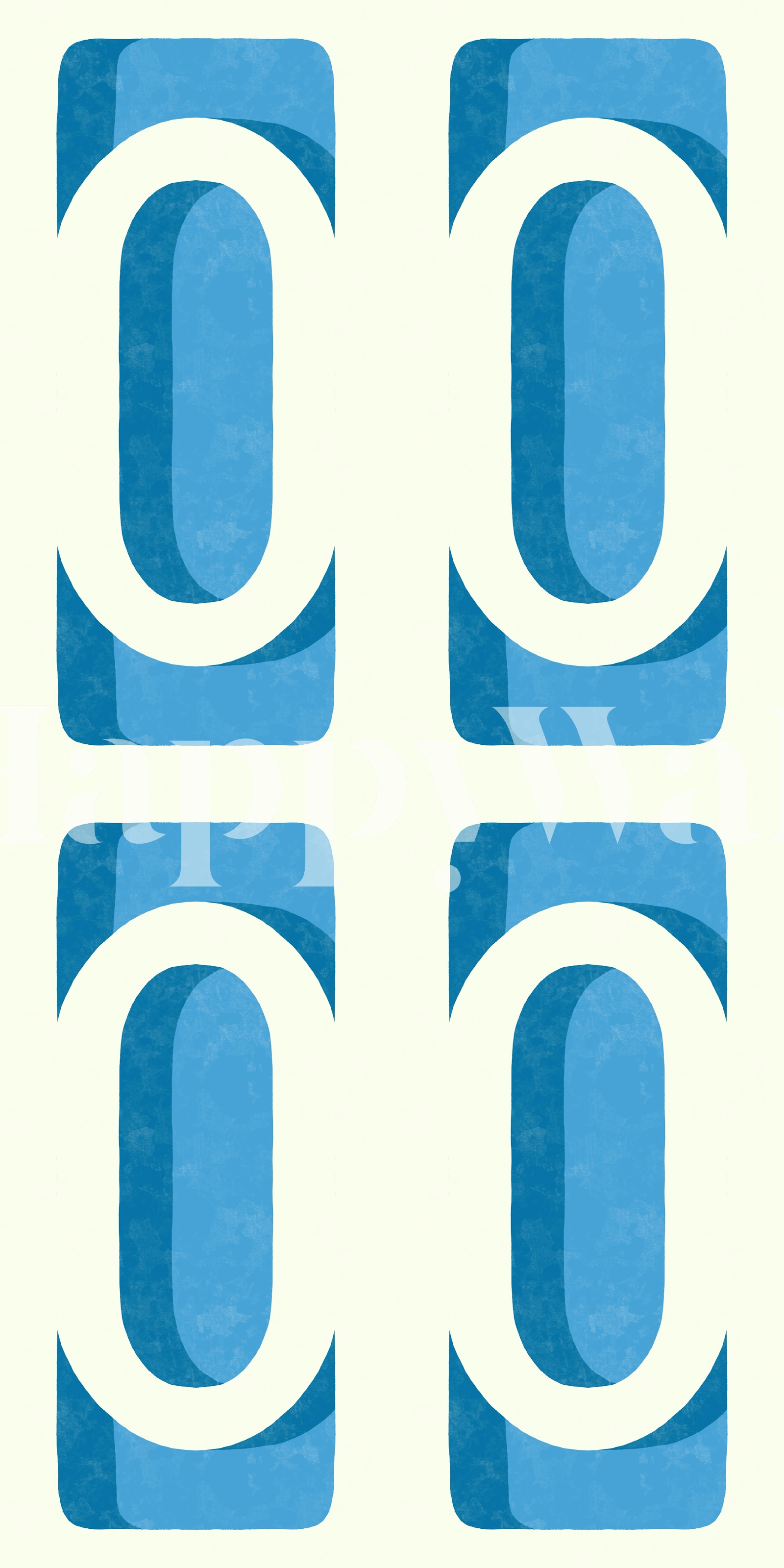 Blue Retro Geometric Wallpaper