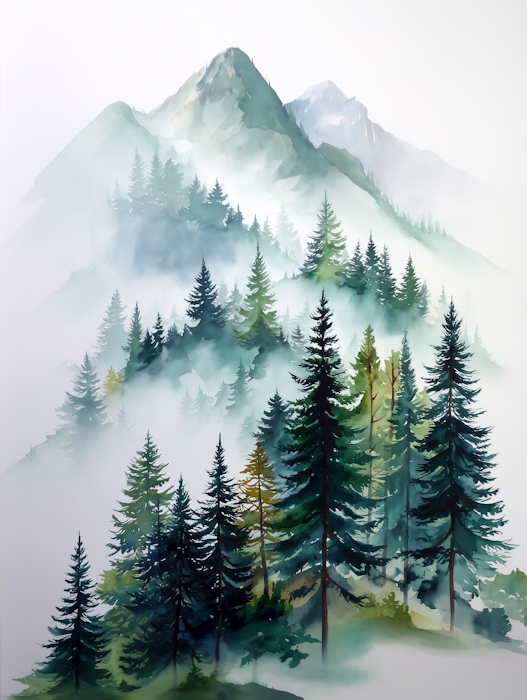 Mystic Mountain Pines - happywall.com