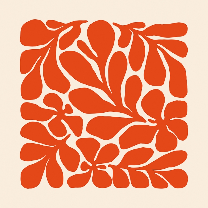 Red Floral Abstract Wallpaper for Modern Rooms