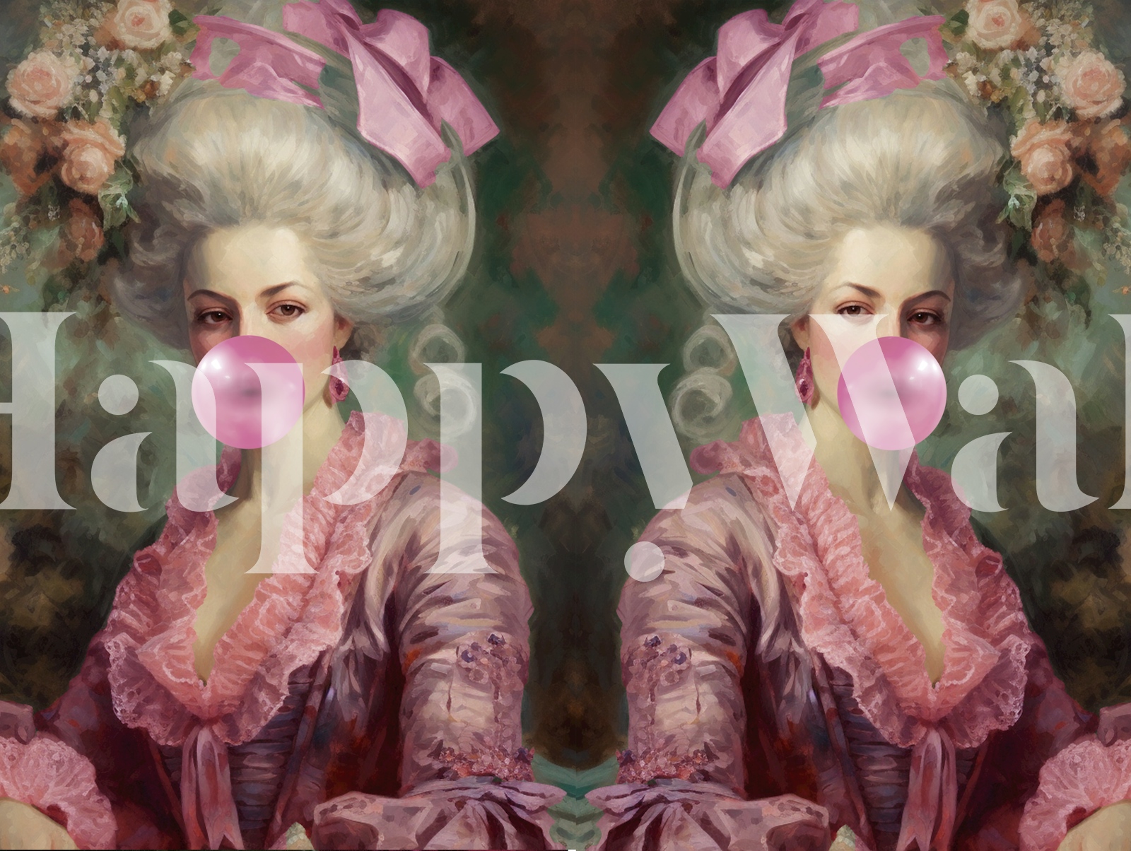 Vintage Bubblegum Queen Wallpaper