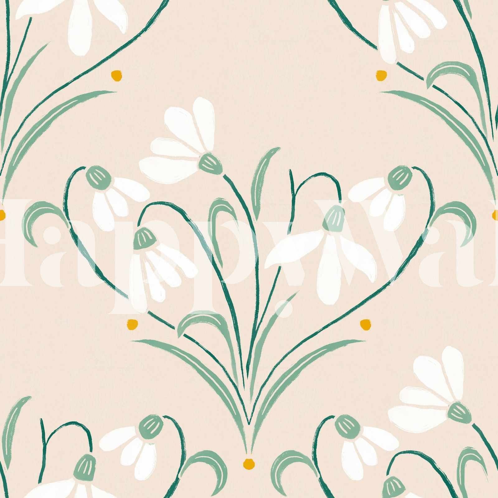 Creamy Floral Dreams Wallpaper